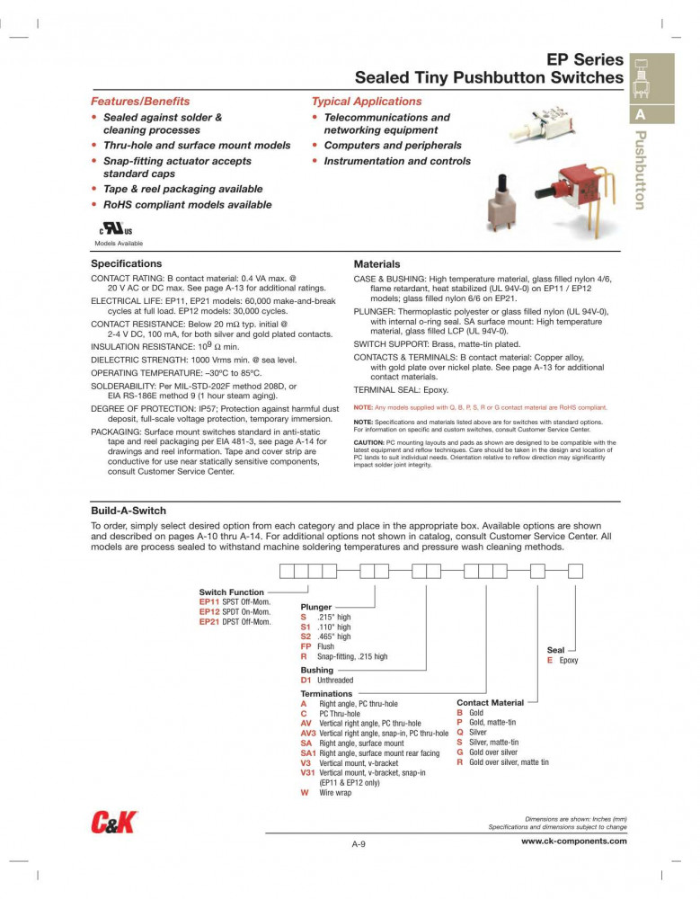 C&K catalog page 9