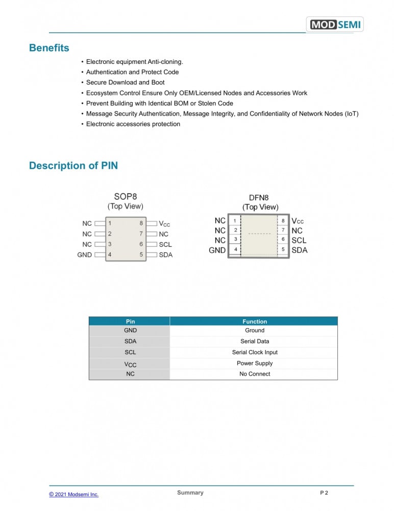MOD208 datasheet page 3