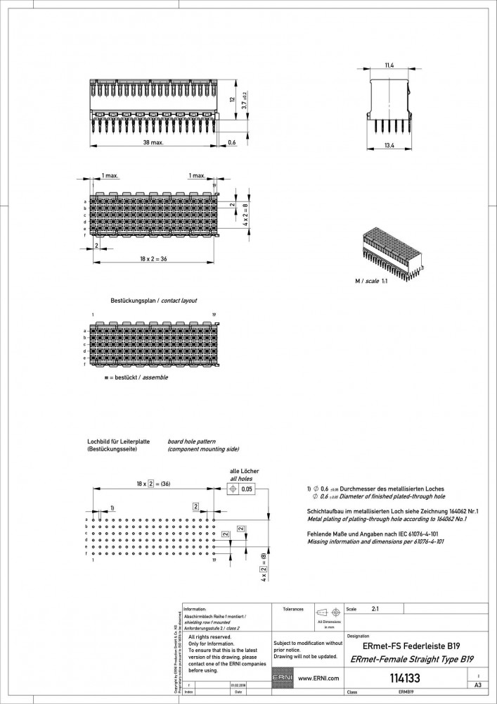 TE Connectivity 114133-E technical drawing