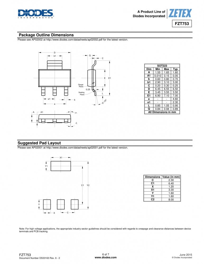 FZT753TA datasheet page 6