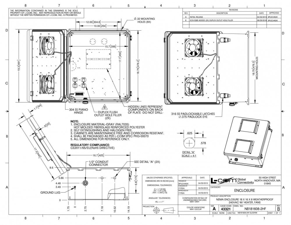 NB181608-2HF technical document page