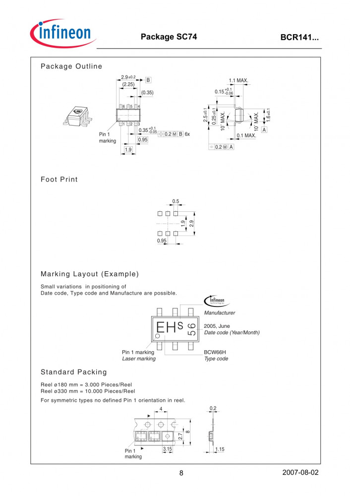BCR141S datasheet page 8