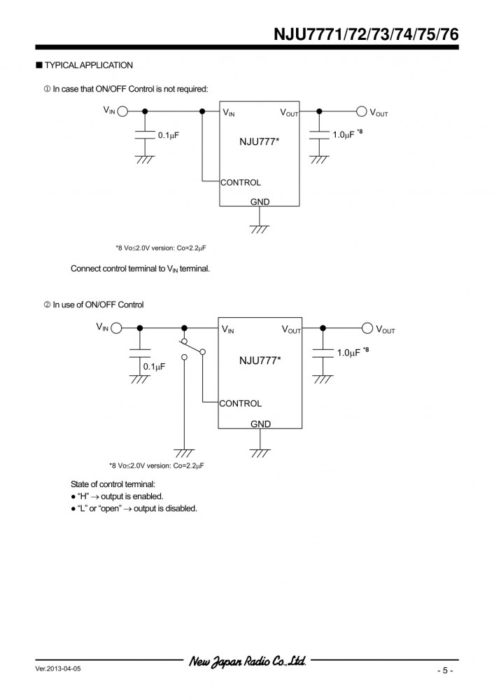 NJU7771 datasheet page 5