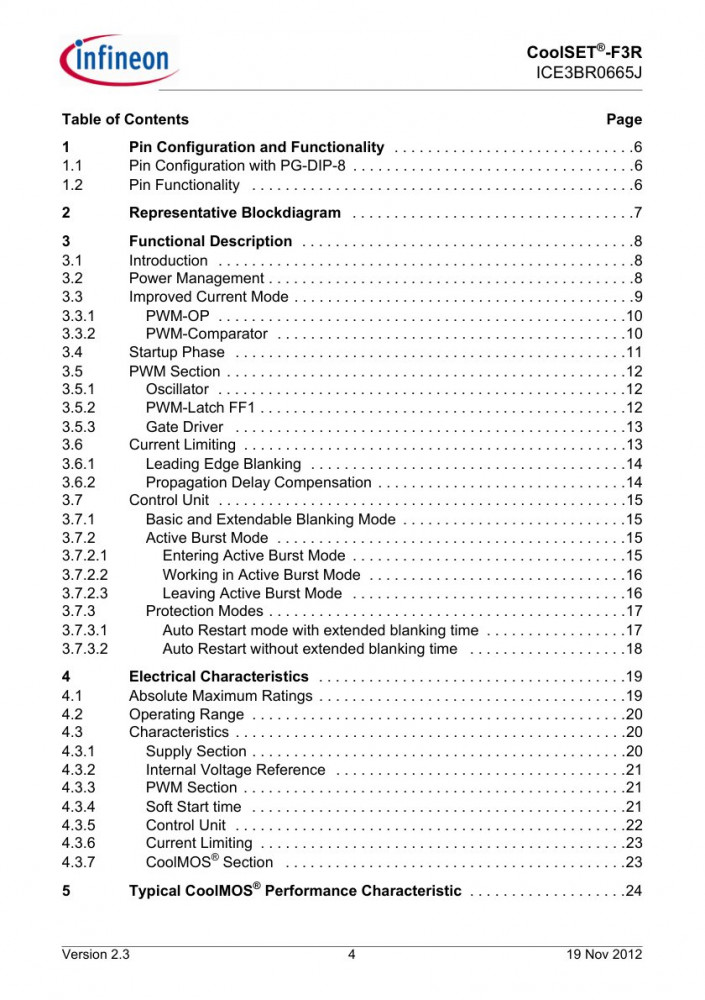 ICE3BR0665JXKLA1 datasheet page 4