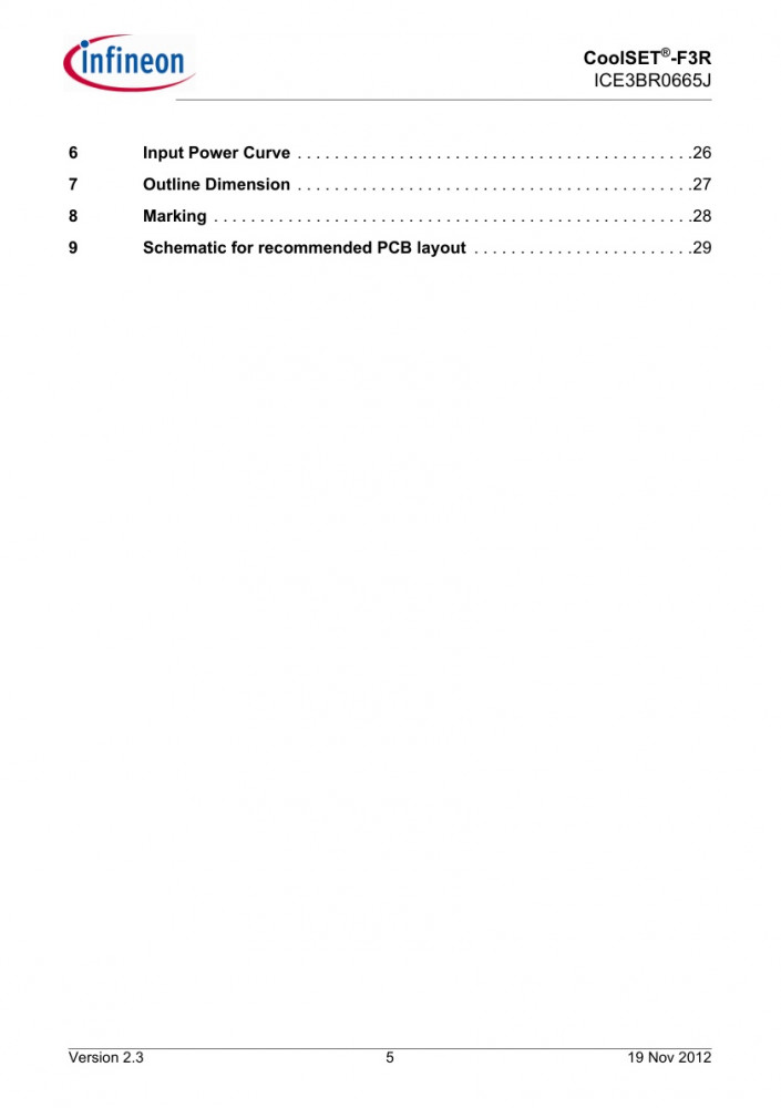 ICE3BR0665JXKLA1 datasheet page 5