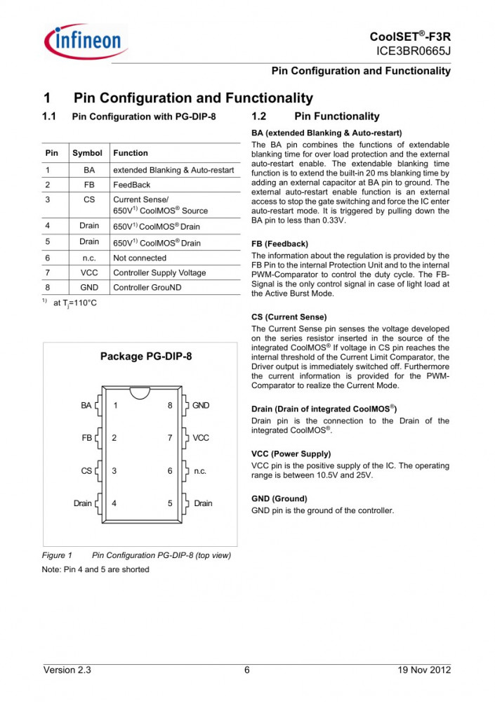 ICE3BR0665JXKLA1 datasheet page 6