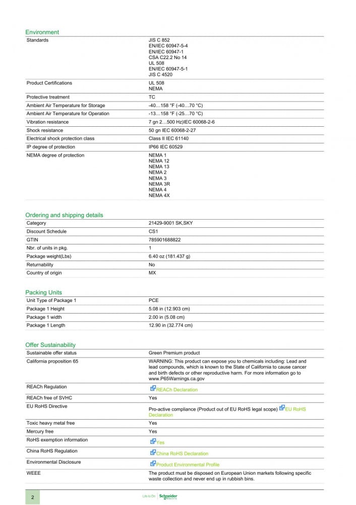 9001SK1L35LYYH5 technical document page 2