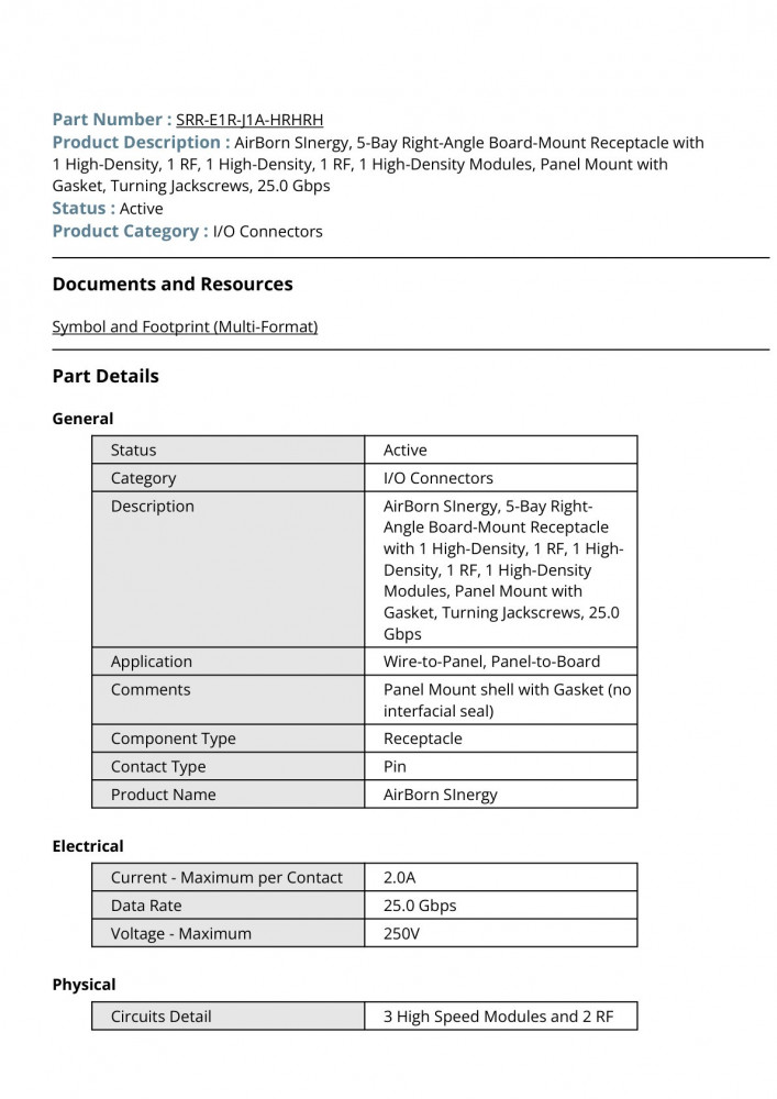 SRR-E1R-J1A-HRHRH technical document image, page 1