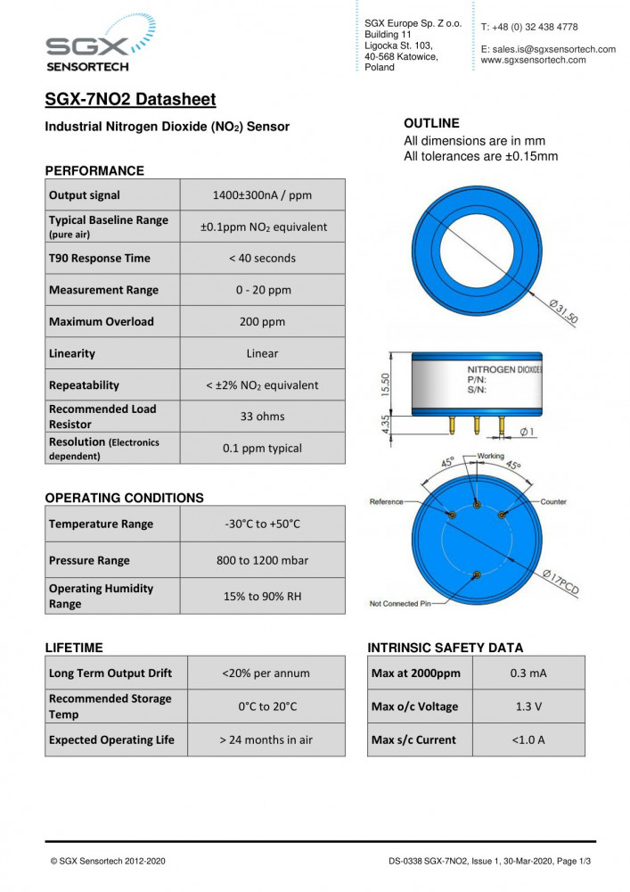 SGX-7NO2 datasheet page 1