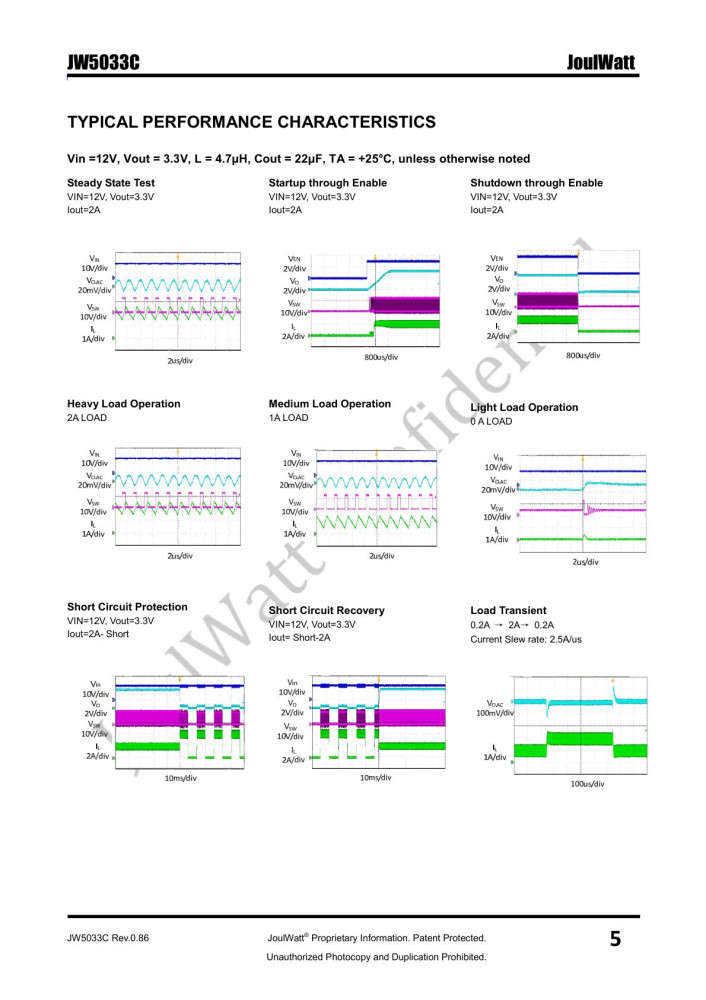 JW5033C datasheet page 5