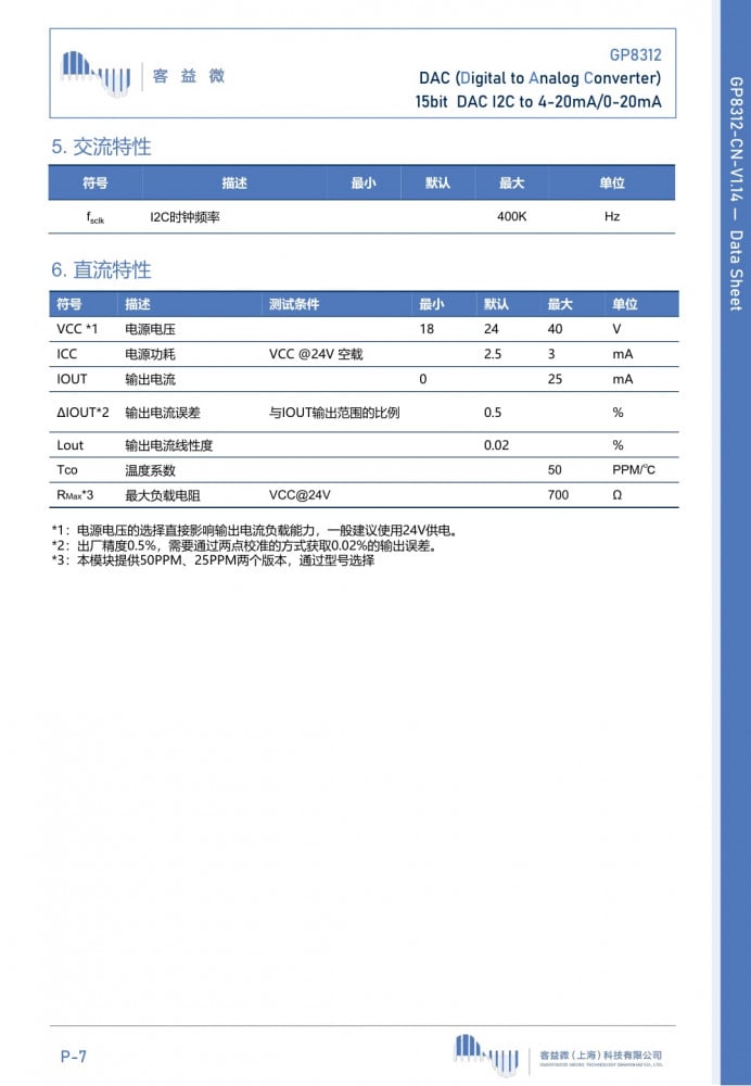 GP8312 datasheet page 7