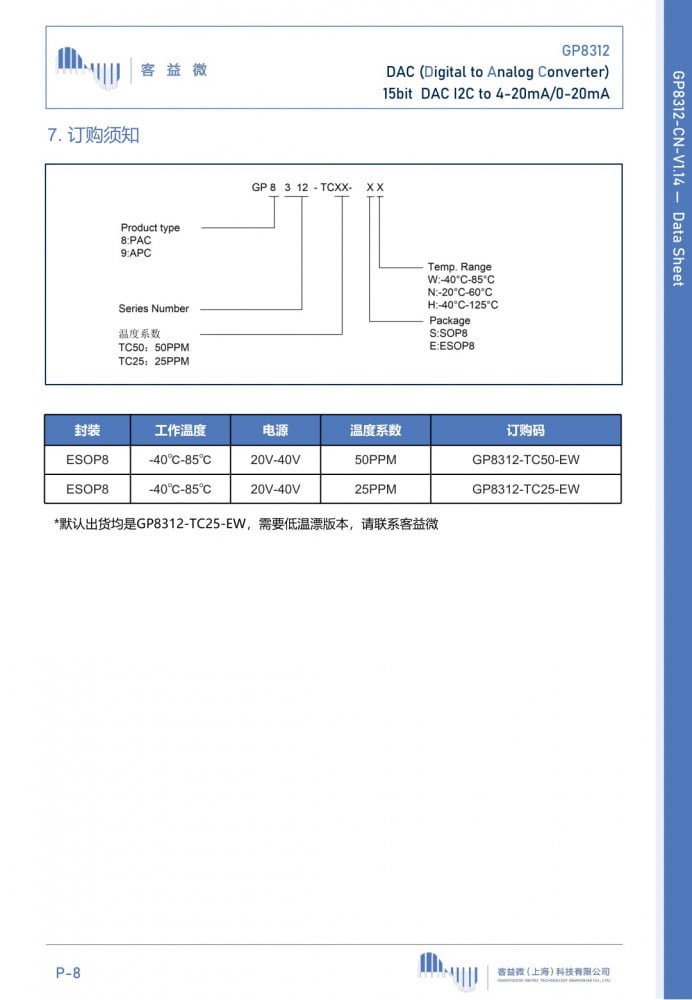 GP8312 datasheet page 8