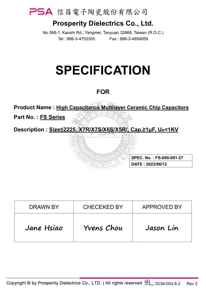 FS Series datasheet page 2