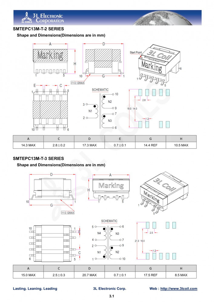 3L COILS transformer document page 5