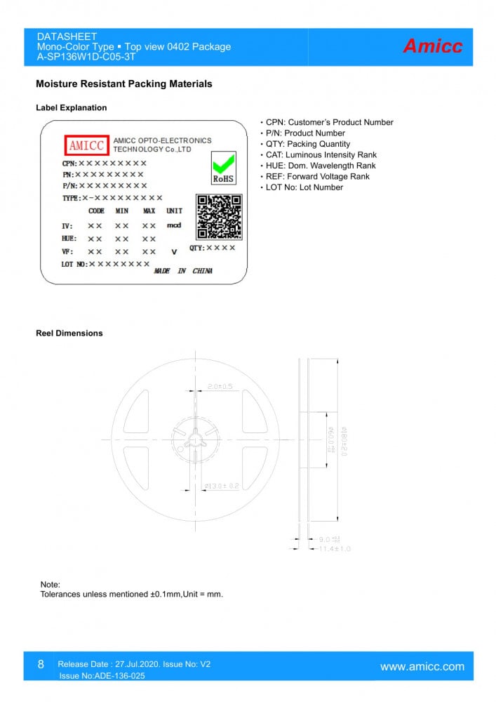 A-SP136W1D-C05-3T datasheet page 8