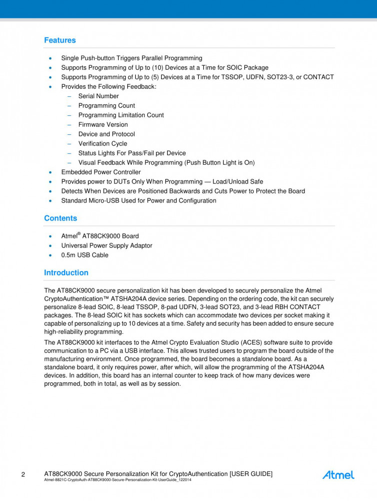 AT88CK9000 product guide page 2