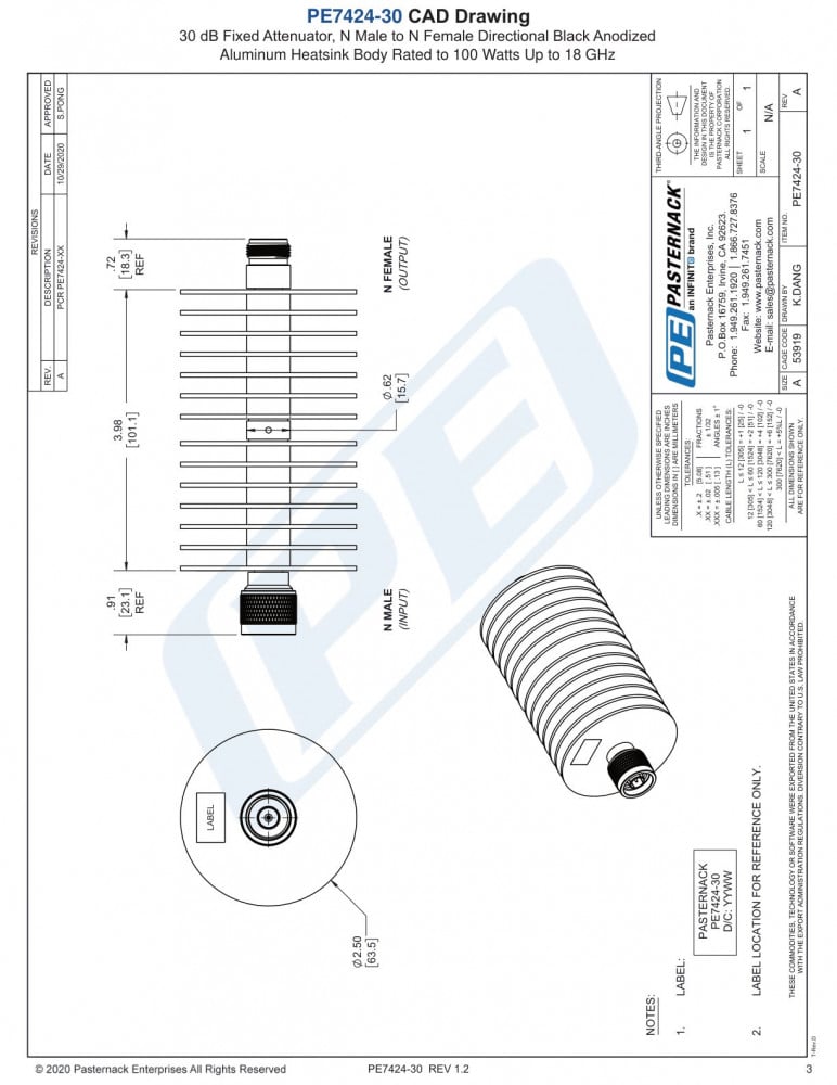 PE7424-30 technical document page 3