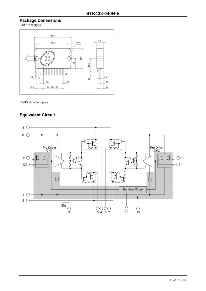 STK433-040N-E datasheet page 3