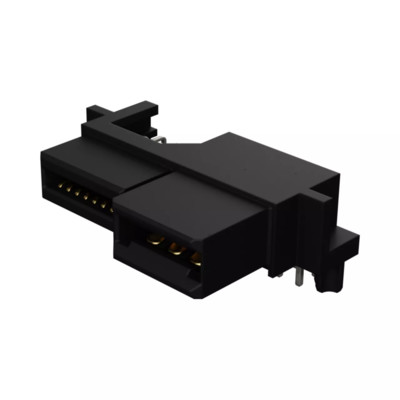 EXTreme LPHPower Receptacle Header, Right-Angle, 2 Power Contacts, 16 Signal Contacts, Select Gold (Au) Plating, for 2.36mm Thick PC Board, with Press-fit Plastic Pegs for sale