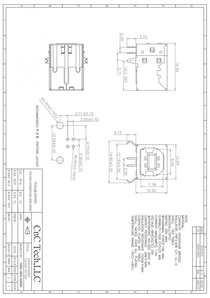 CNC Tech 1002-003-02000 technical drawing preview