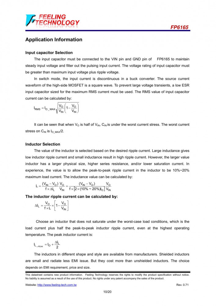 FP6165ADXR-G1 datasheet page 10