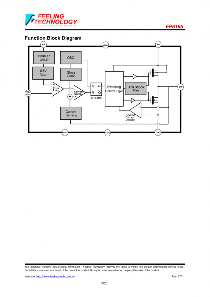 FP6165ADXR-G1 datasheet page 2