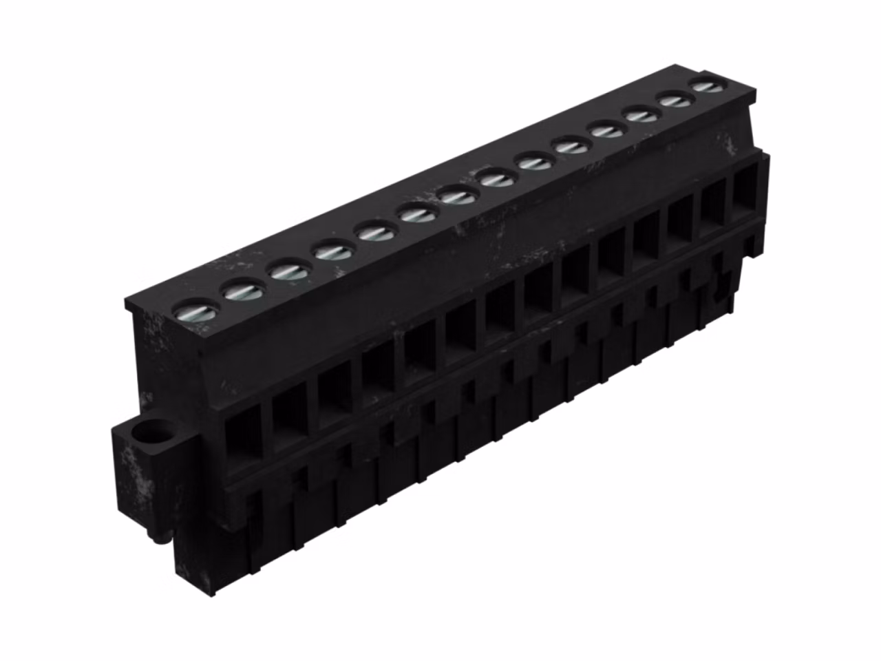 5.00mm Pitch Eurostyle Vertical Plug, with Retention Screws and Standard Imprinting, Front Wire Entry, Black, 14 Circuits for sale
