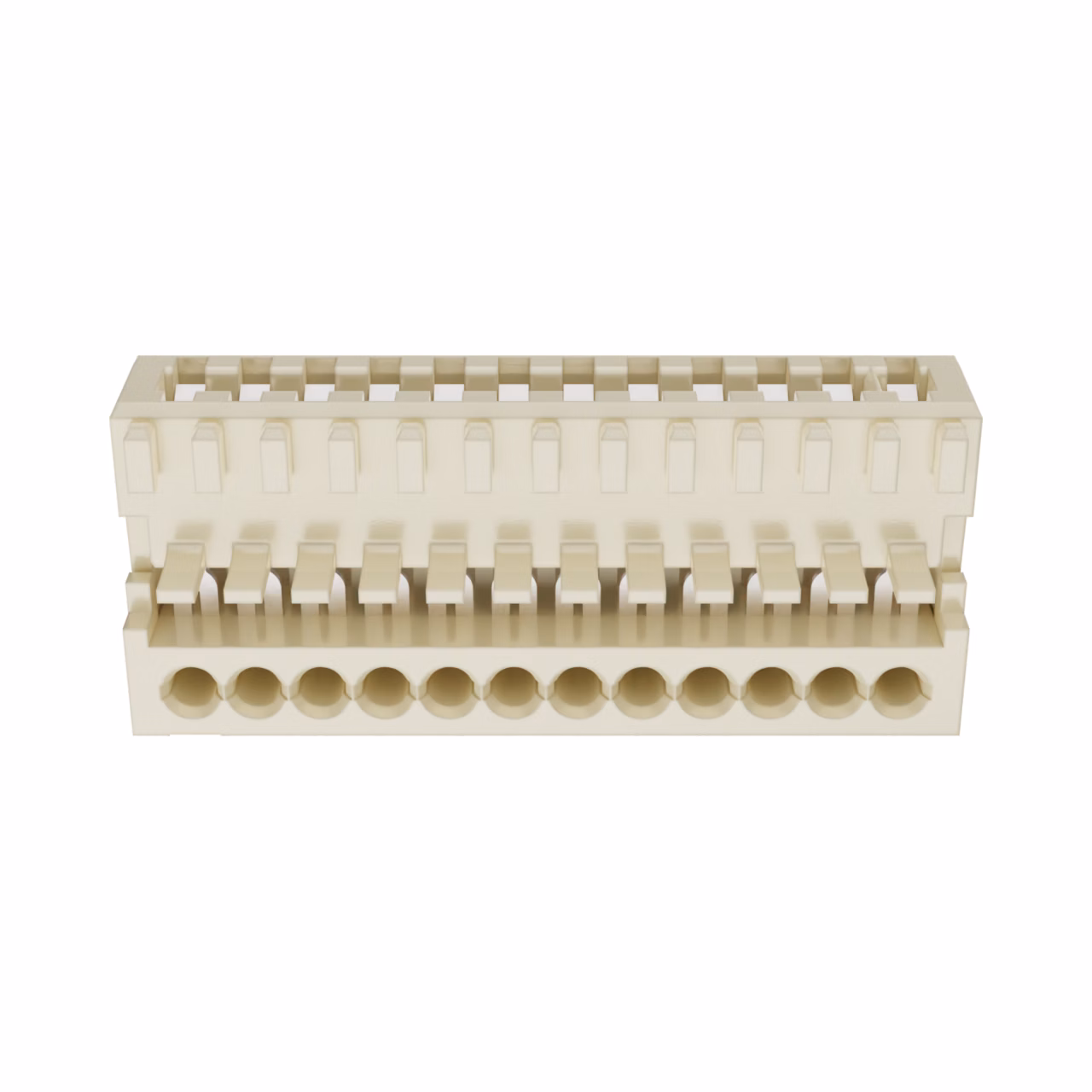Appli-Mate RAST 2.5 Connector, 2.50mm Pitch, Female, 12 Circuits, Polarizing Rib Between 11/12, Closed Endwalls, Tin Plating for sale