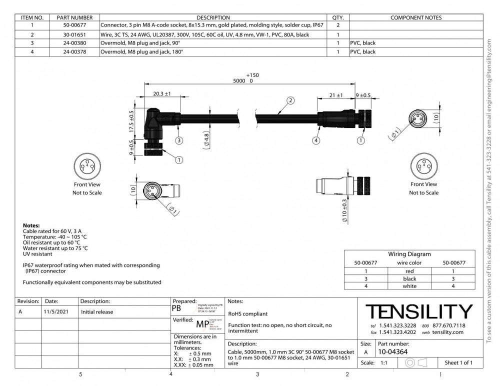 Tensility International 10-04364 product drawing
