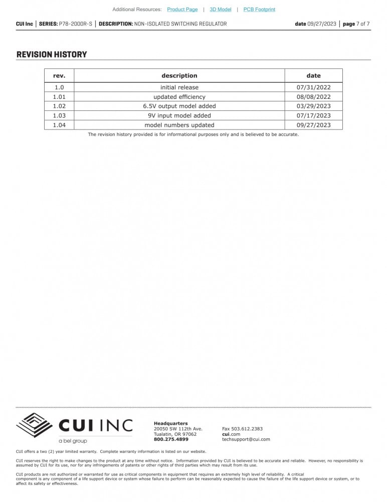 P7812-2000R-S datasheet page 7