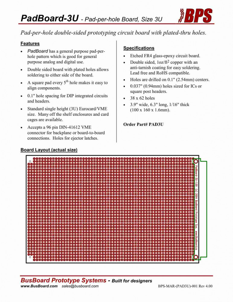 PAD3U board layout reference