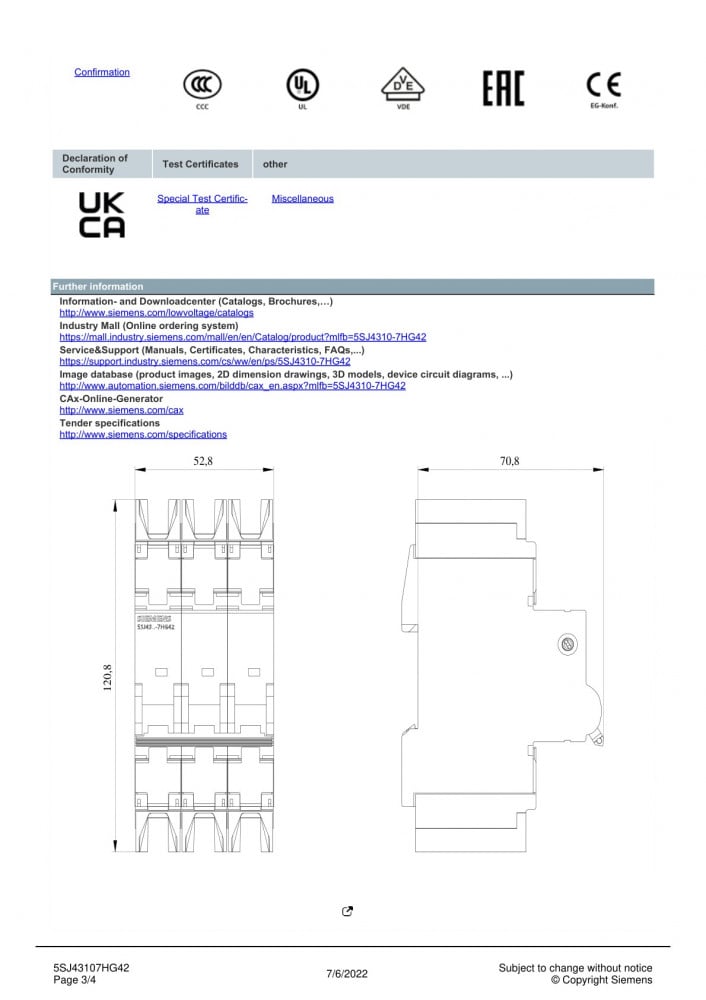 5SJ4310-7HG42 technical document page 3