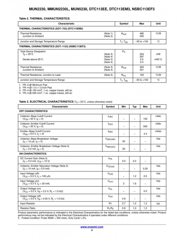 DTC113EM3T5G datasheet page 4