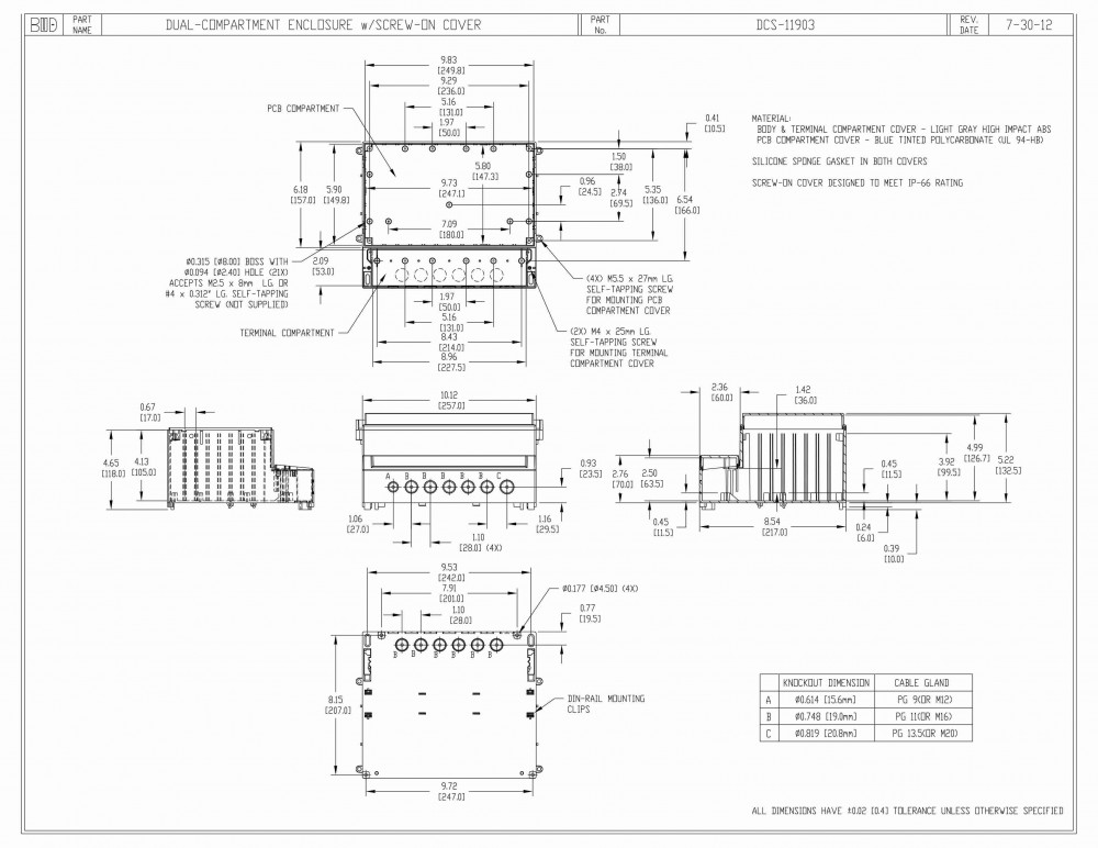 Bud Industries DCS-11903 product document image