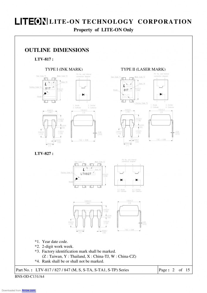 LTV-817 series datasheet page 3