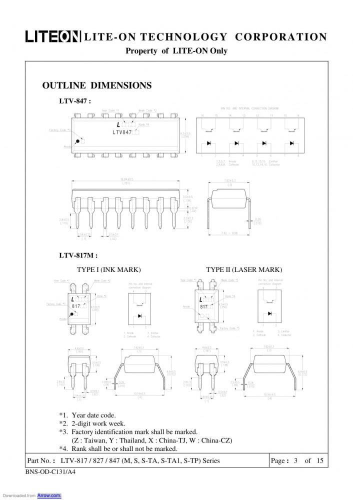 LTV-817 series datasheet page 4
