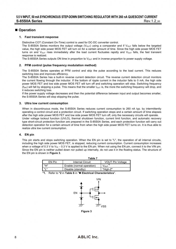 S-85S0A datasheet page 8