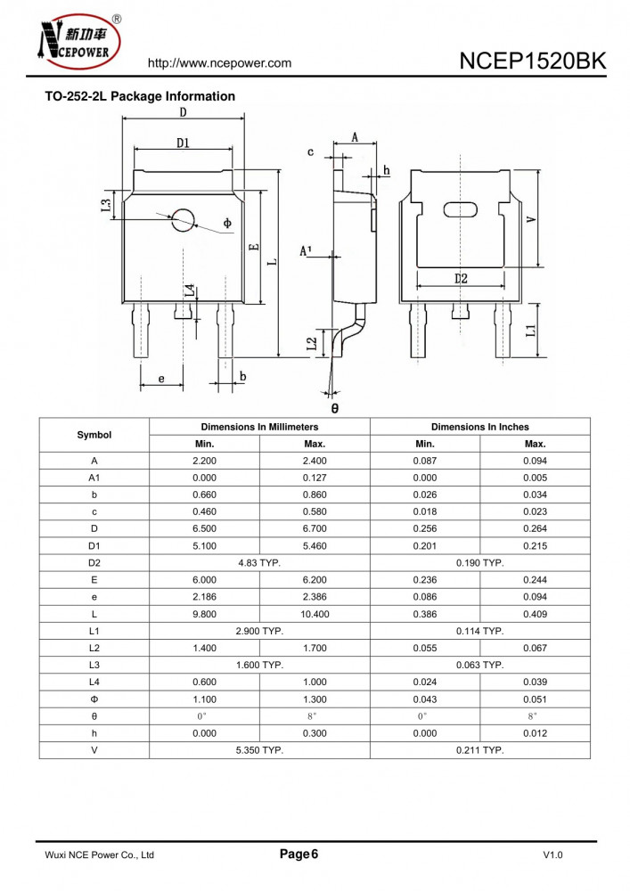 NCEP1520BK datasheet page 6