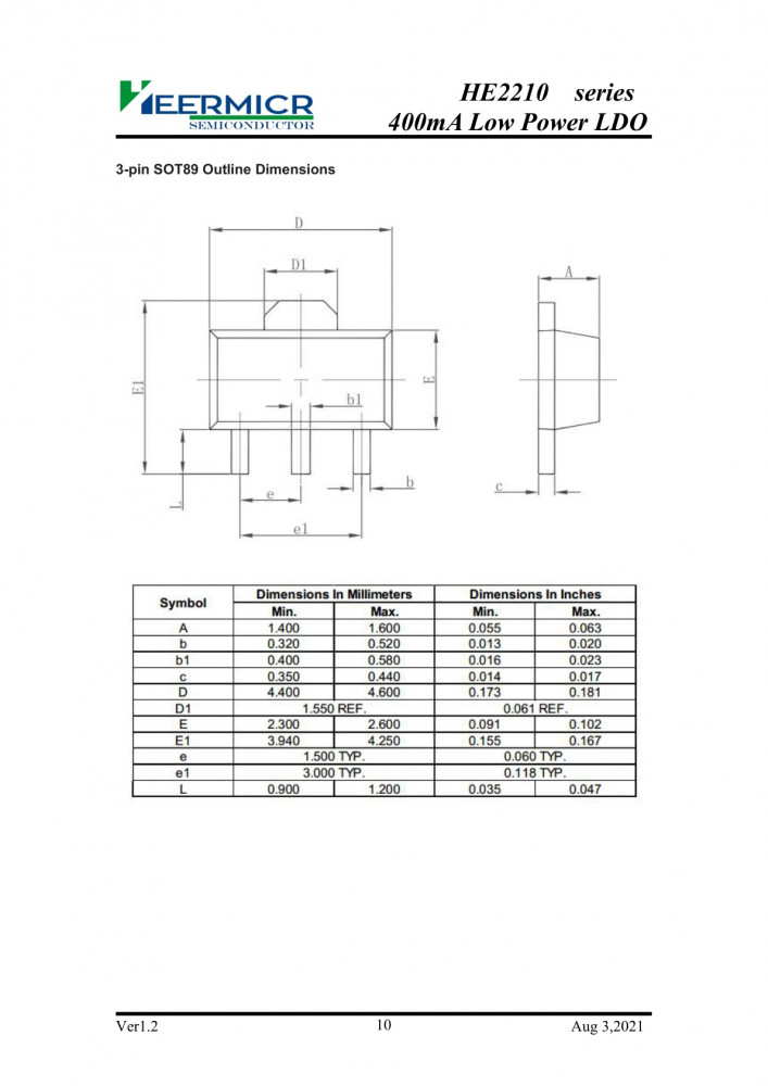 HE2210 datasheet page 10