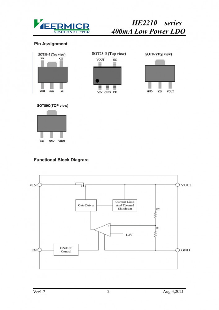 HE2210 datasheet page 2