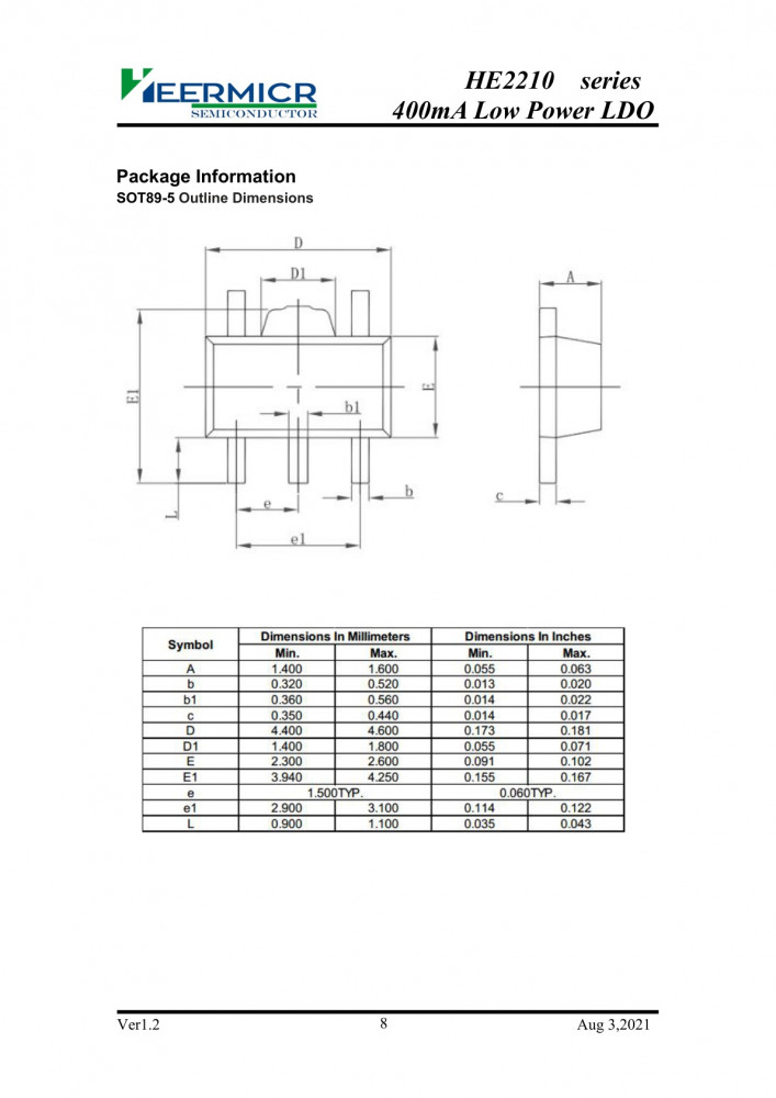 HE2210 datasheet page 8