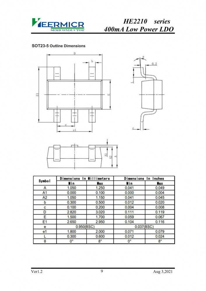 HE2210 datasheet page 9