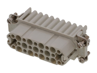 Heavy-Duty Crimp Contact Insert, Male, 15-Pole, 10A, for Turned or Stamped Crimp Contacts, Size 10A «49x16»