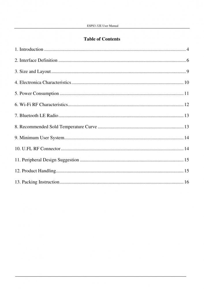 ESPS3-32E-N16R8 datasheet page 3