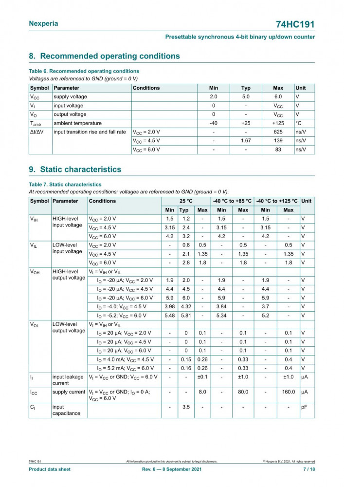 74HC191PW,112 datasheet page 7