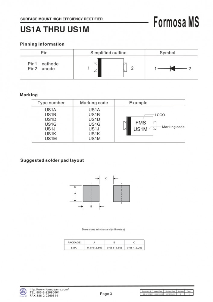 FMS US1G datasheet page 3