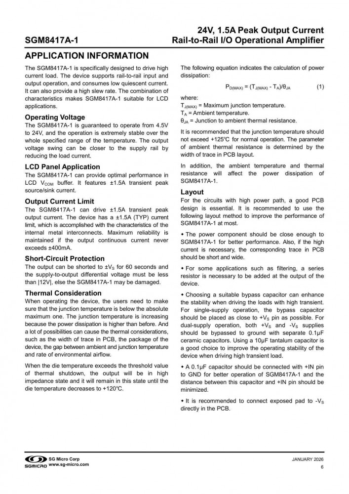 SGM8417A-1 technical document page 6