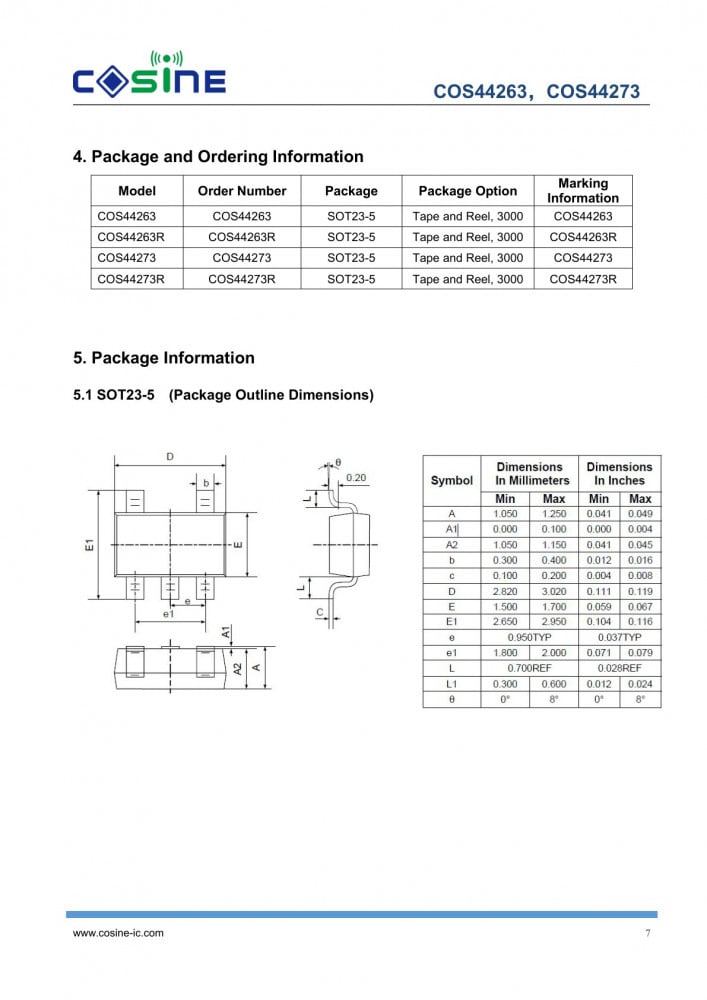 COS44263 datasheet page 7