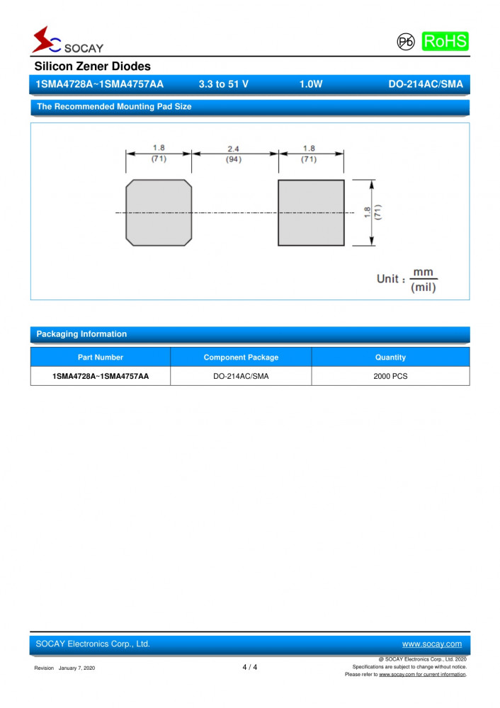 1SMA4730A datasheet page 4
