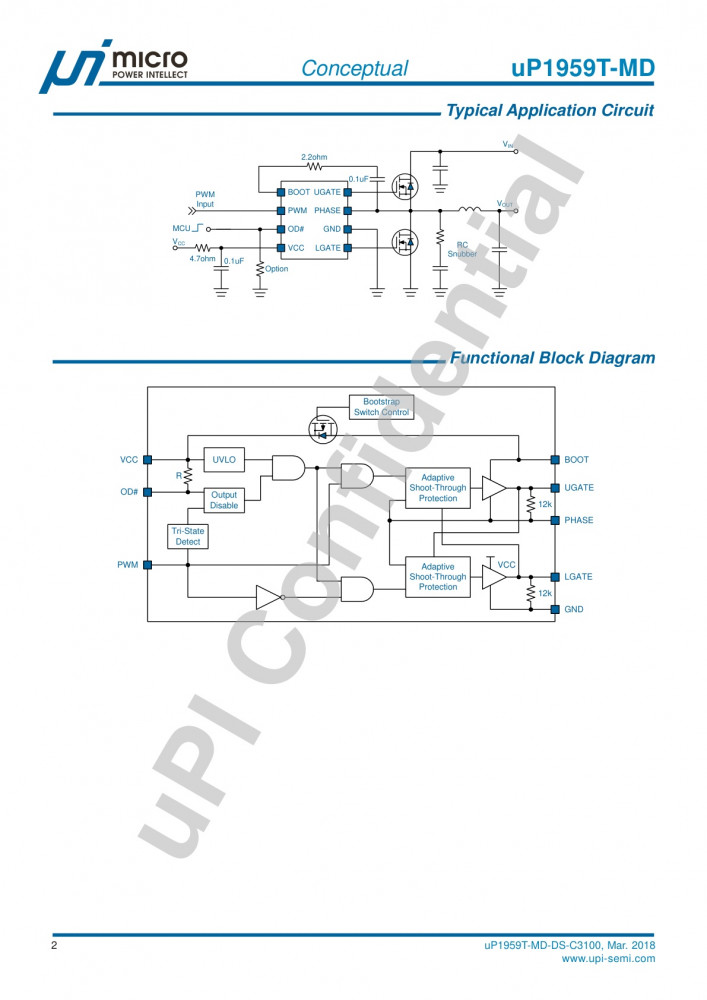 UP1959TDD8-MD datasheet page 2